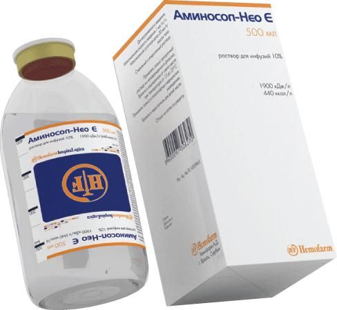 Аминосол-нео е 10% 500мл р-р д/инф. №1 фл. (Hemofarm a.d.) - цены в ...
