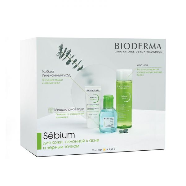 Bioderma (Биодерма) себиум глобаль 30мл +вода 100мл +лосьон 200мл (Naos ...